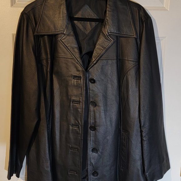 Jacqueline Ferrar | Jackets & Coats | Jacqueline Ferrar Black Leather ...